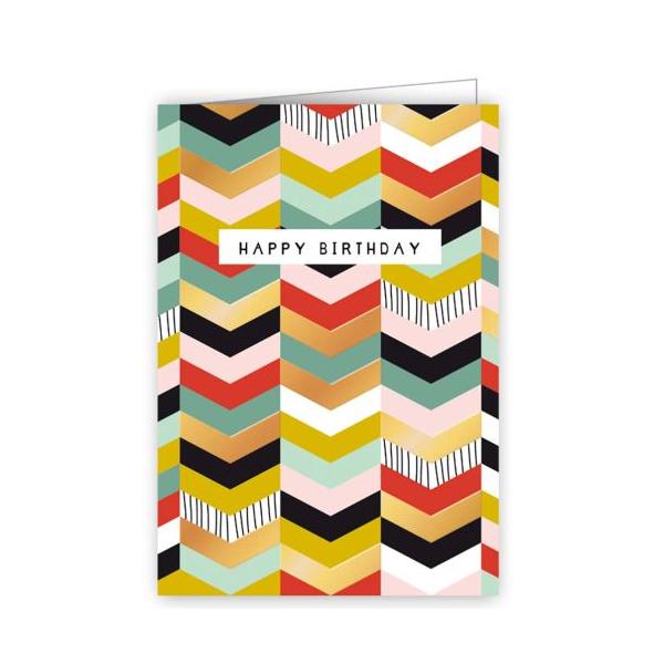 Printable Chevron Birthday Card